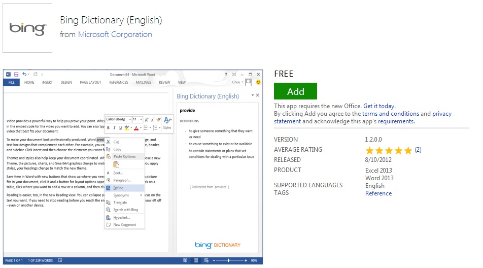Microsoft spendiert Office 365 fünf Bing-Apps