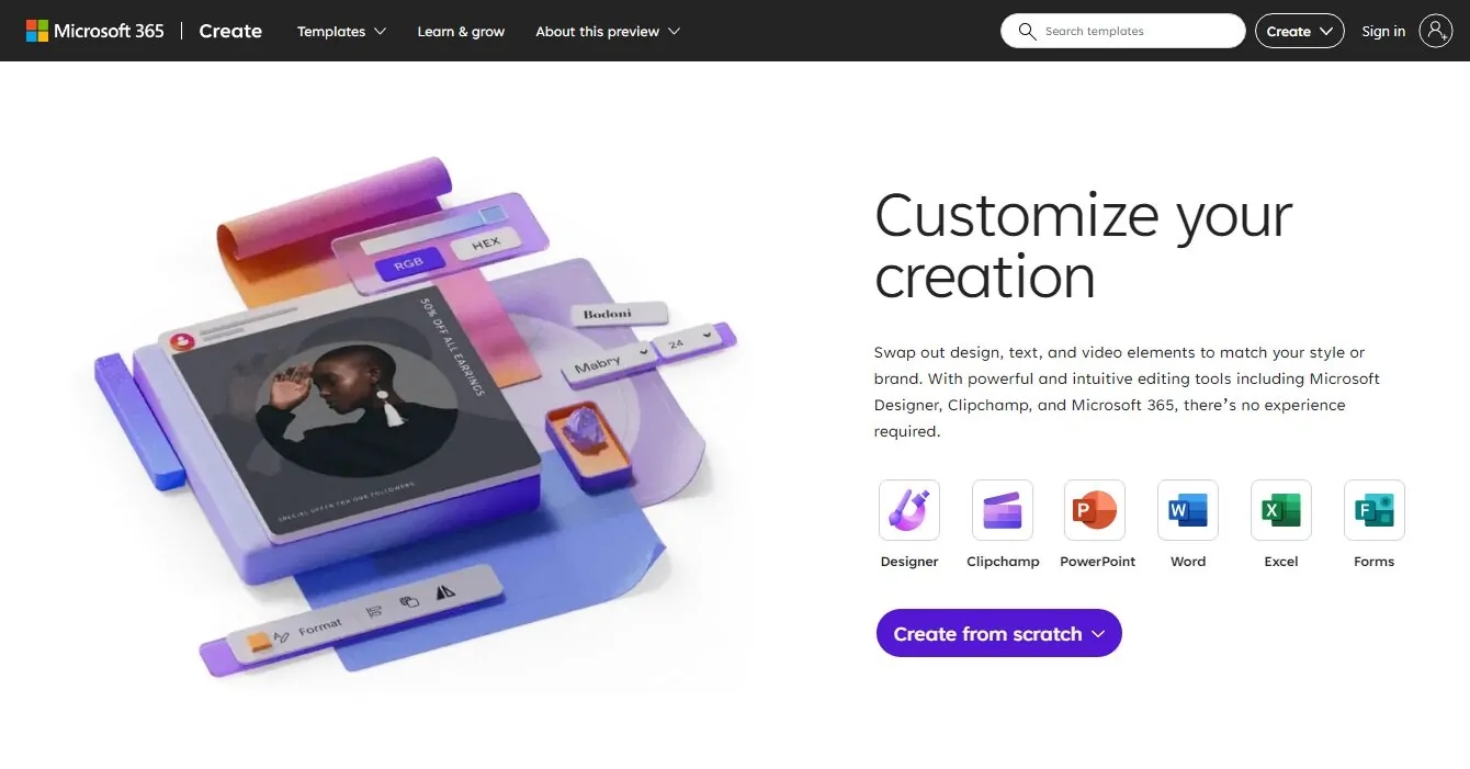 Microsoft Create im Preview Status Microsoft Create im Preview Status