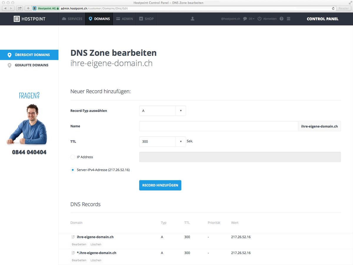 Neue Webhosting-Verwaltung bei Hostpoint