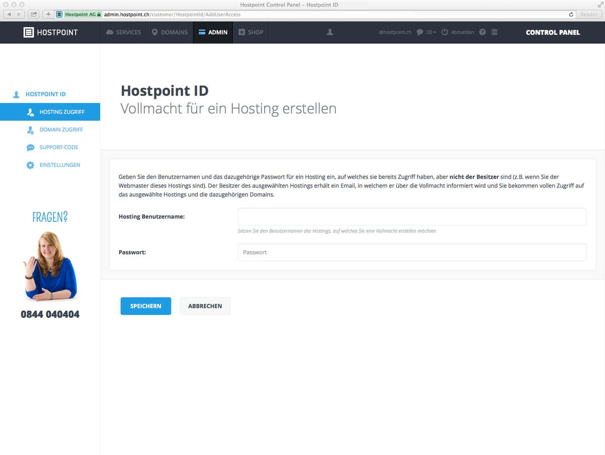 Neue Webhosting-Verwaltung bei Hostpoint