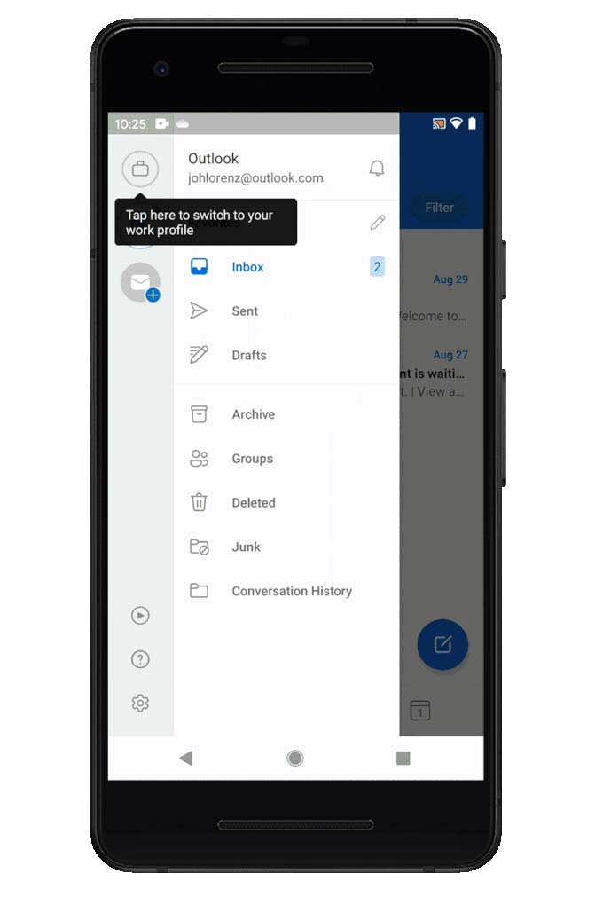 Microsoft erleichtert Outlook-Login für Android-Nutzer